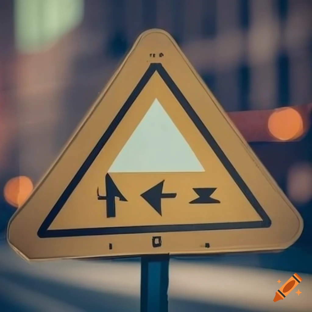 Triangular european style road signs in chicago on Craiyon