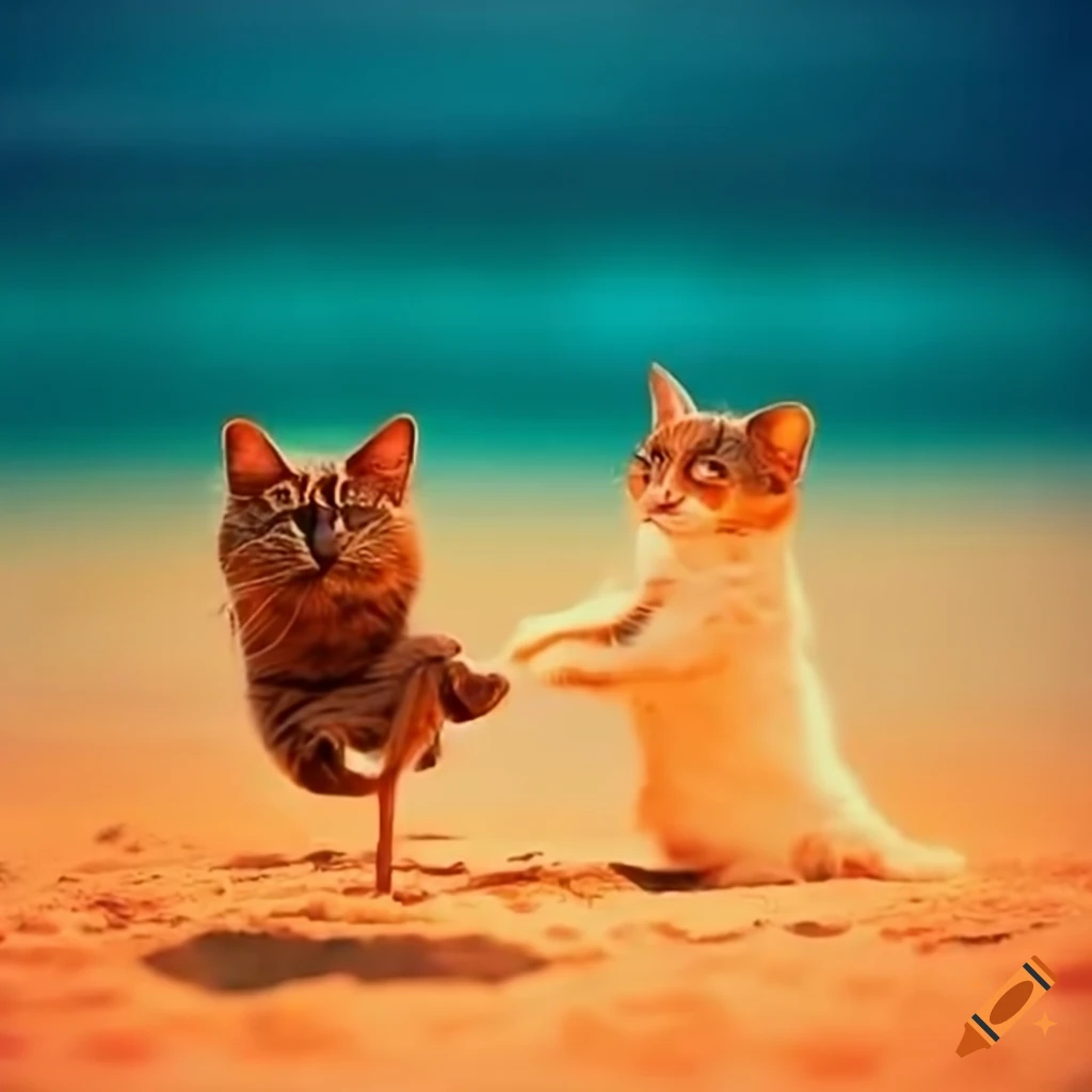 Make me a cat on the beach on Craiyon