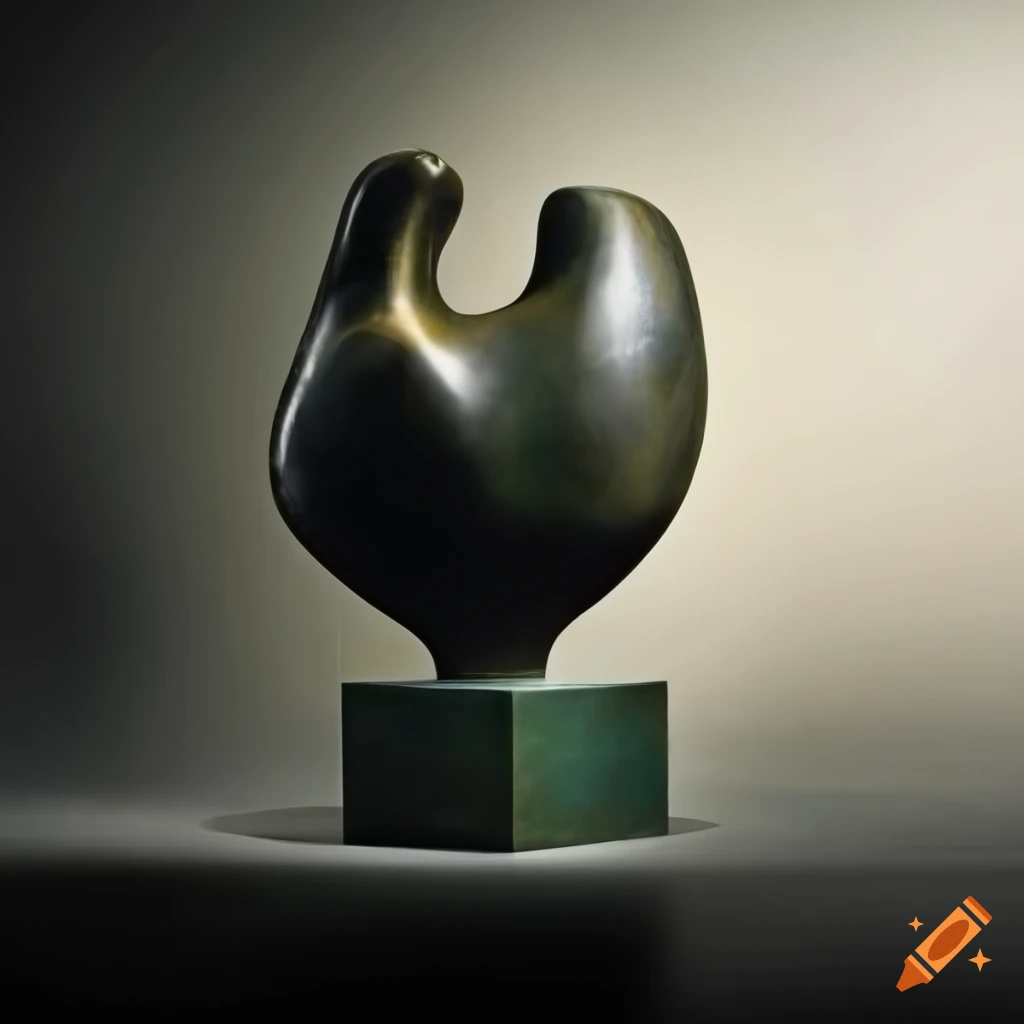 Curvy modernist artwork resembling natural shapes by henry moore ...