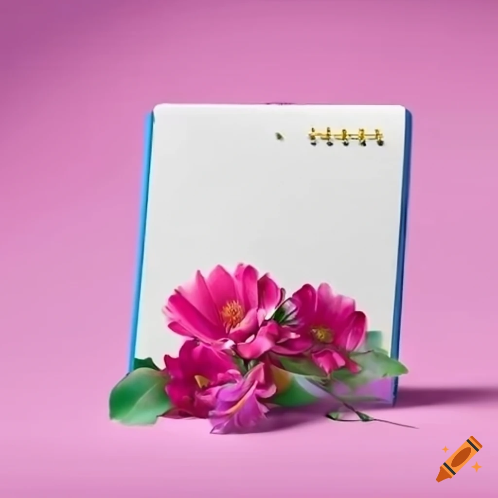 Beautiful flowers for notepad