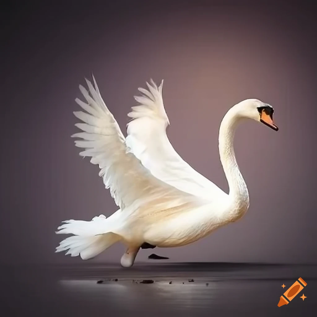 Dancing swan on Craiyon