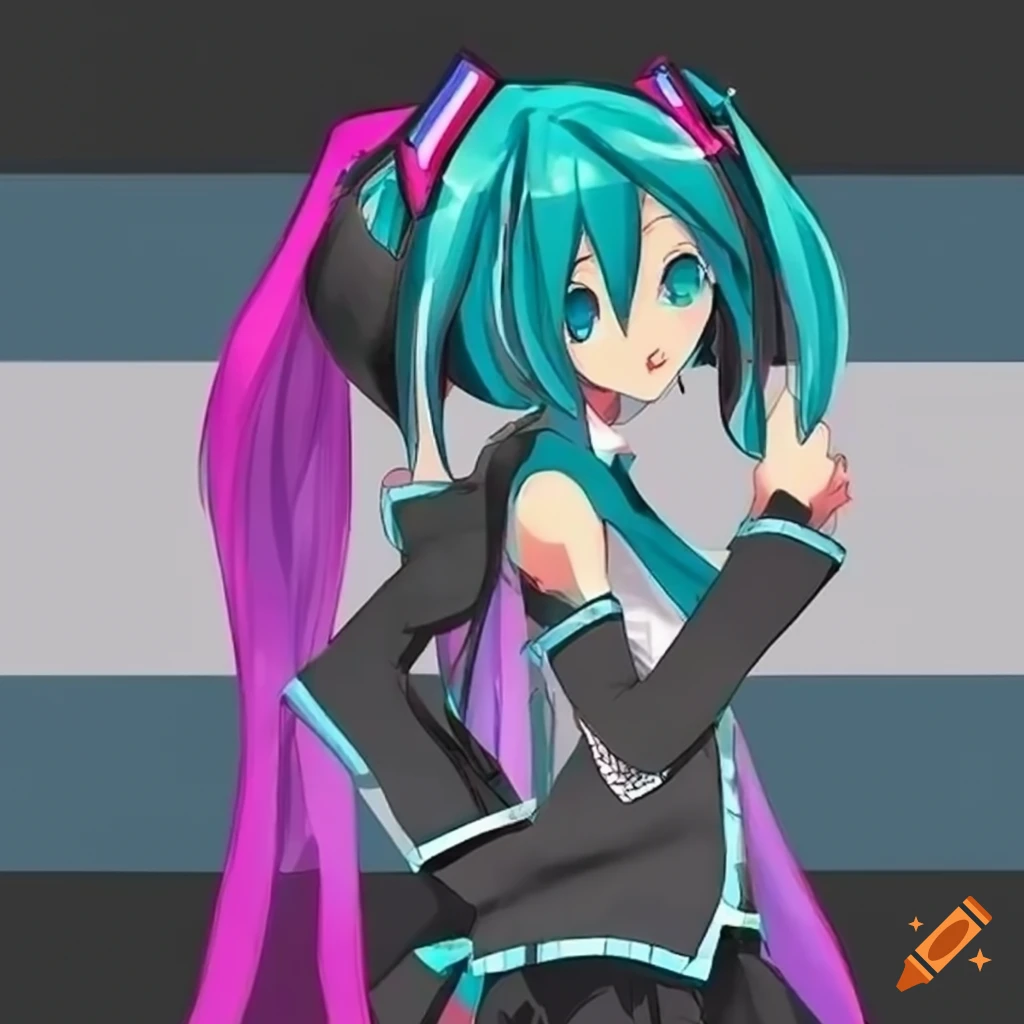 Hatsune Miku Asexual Pride Flag