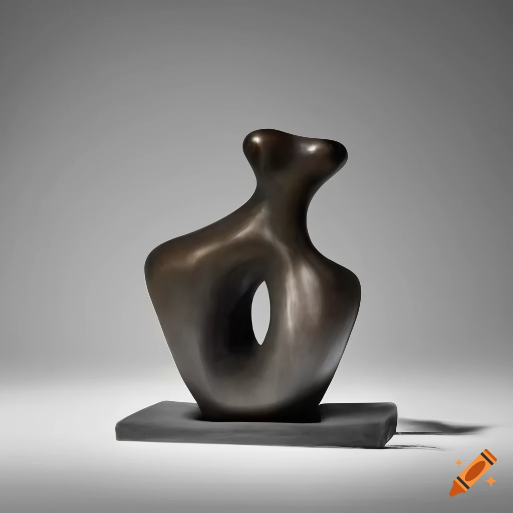 Curvy modernist artwork resembling natural shapes by henry moore ...