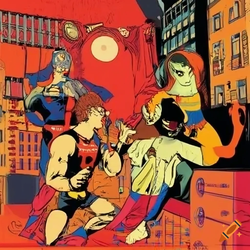 Comics music retro record on Craiyon