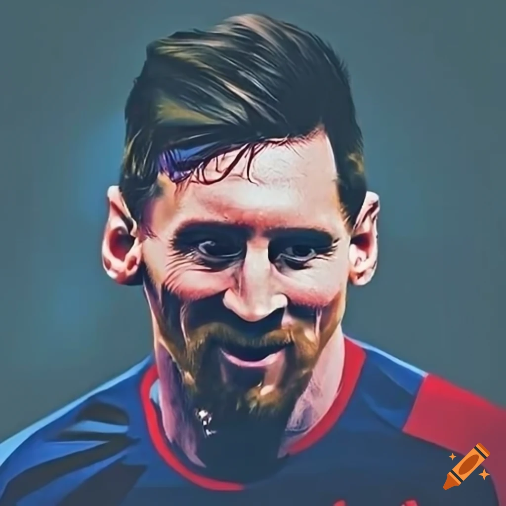 Messi smile on Craiyon