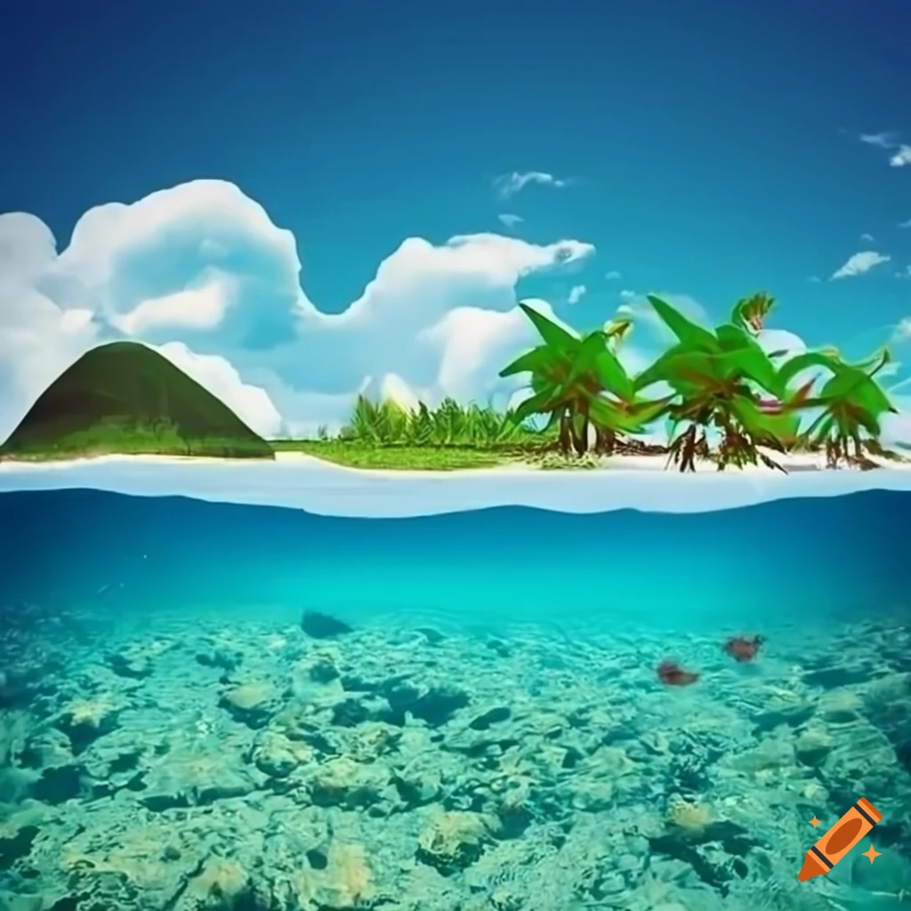 Tropical desert island