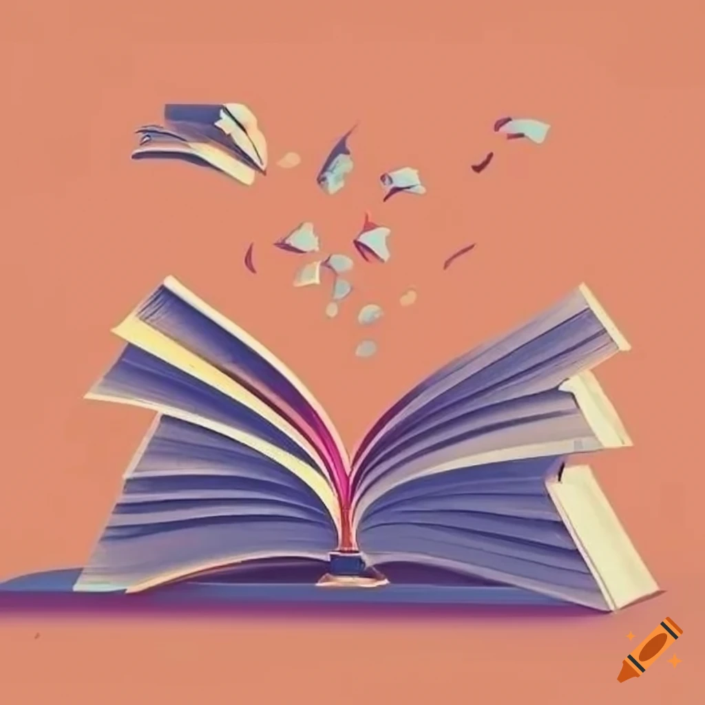 Carátula de catálogo de libros on Craiyon