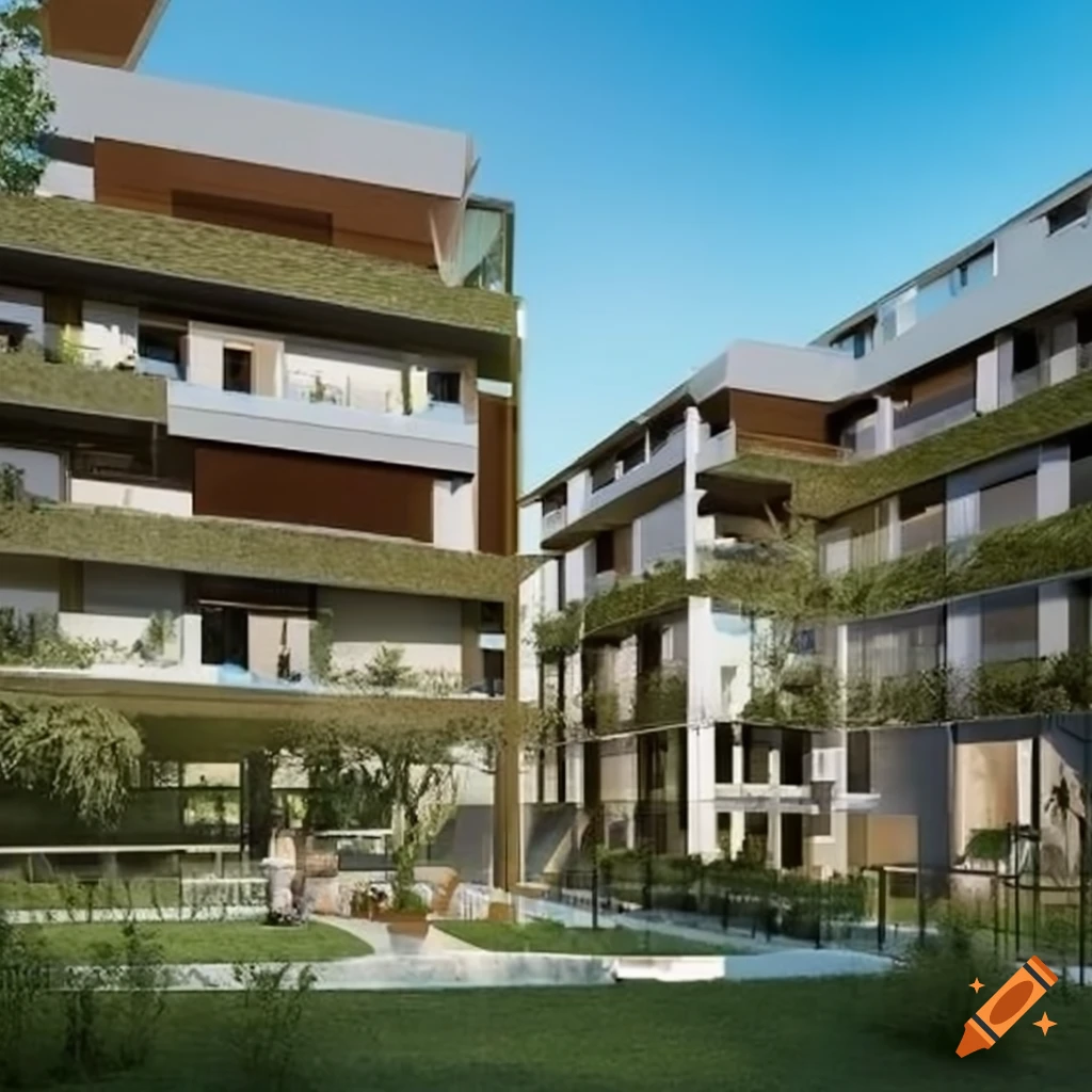 Nature oriented residential complex with plan