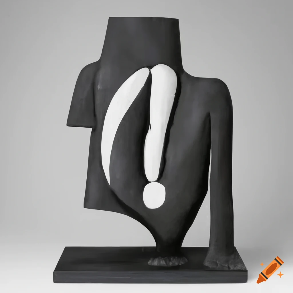 Black and white max ernst collage torso statue abstrakt on Craiyon