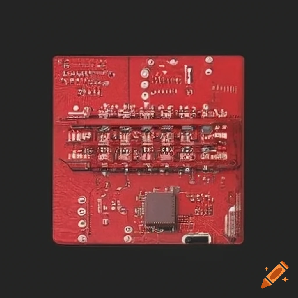 A single red microchip as an album cover