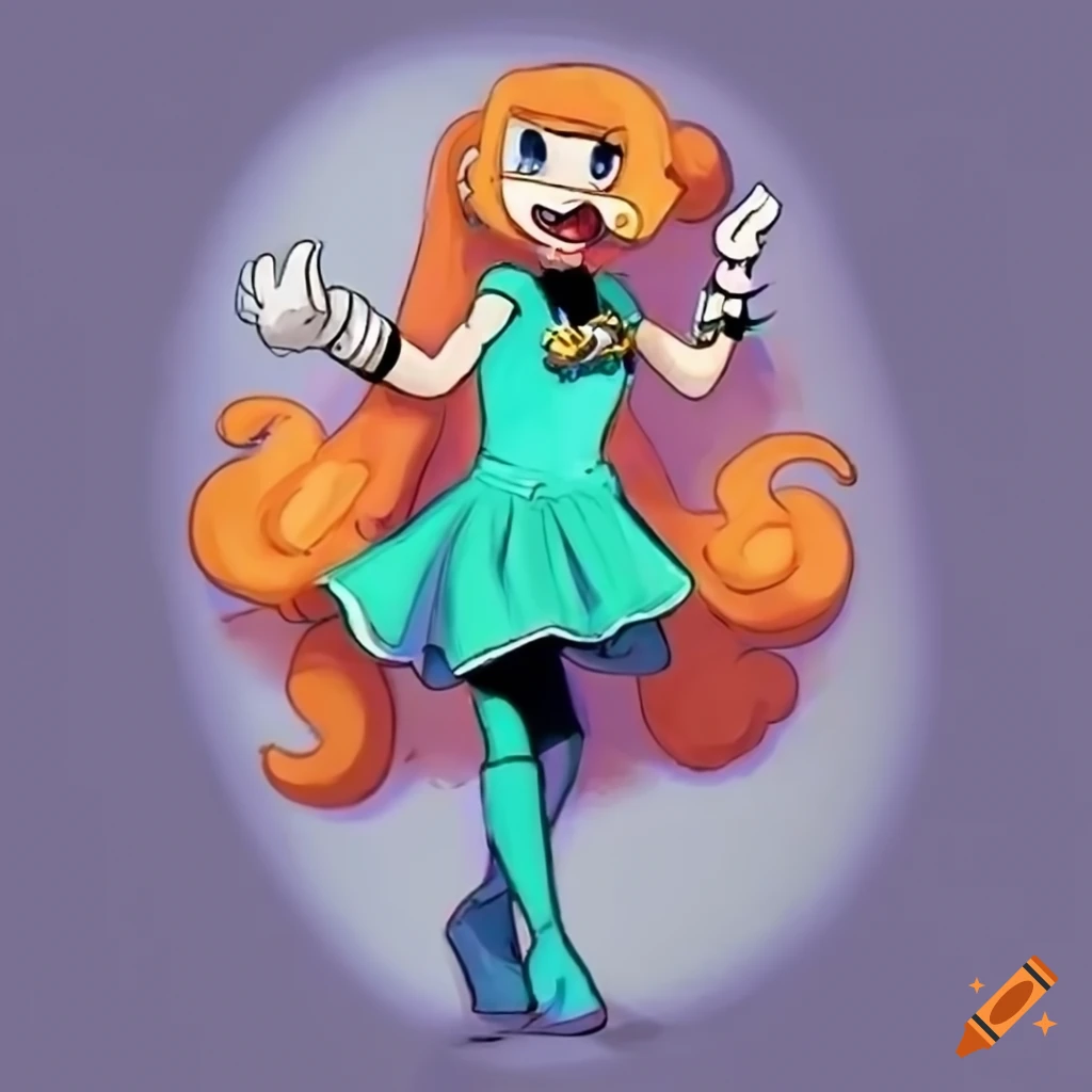 Sally stageplay from game cuphead on Craiyon