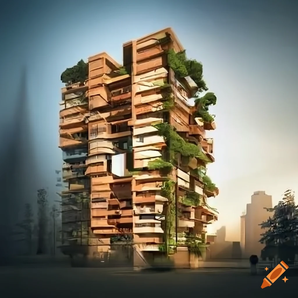 Nature oriented residential complex box on Craiyon