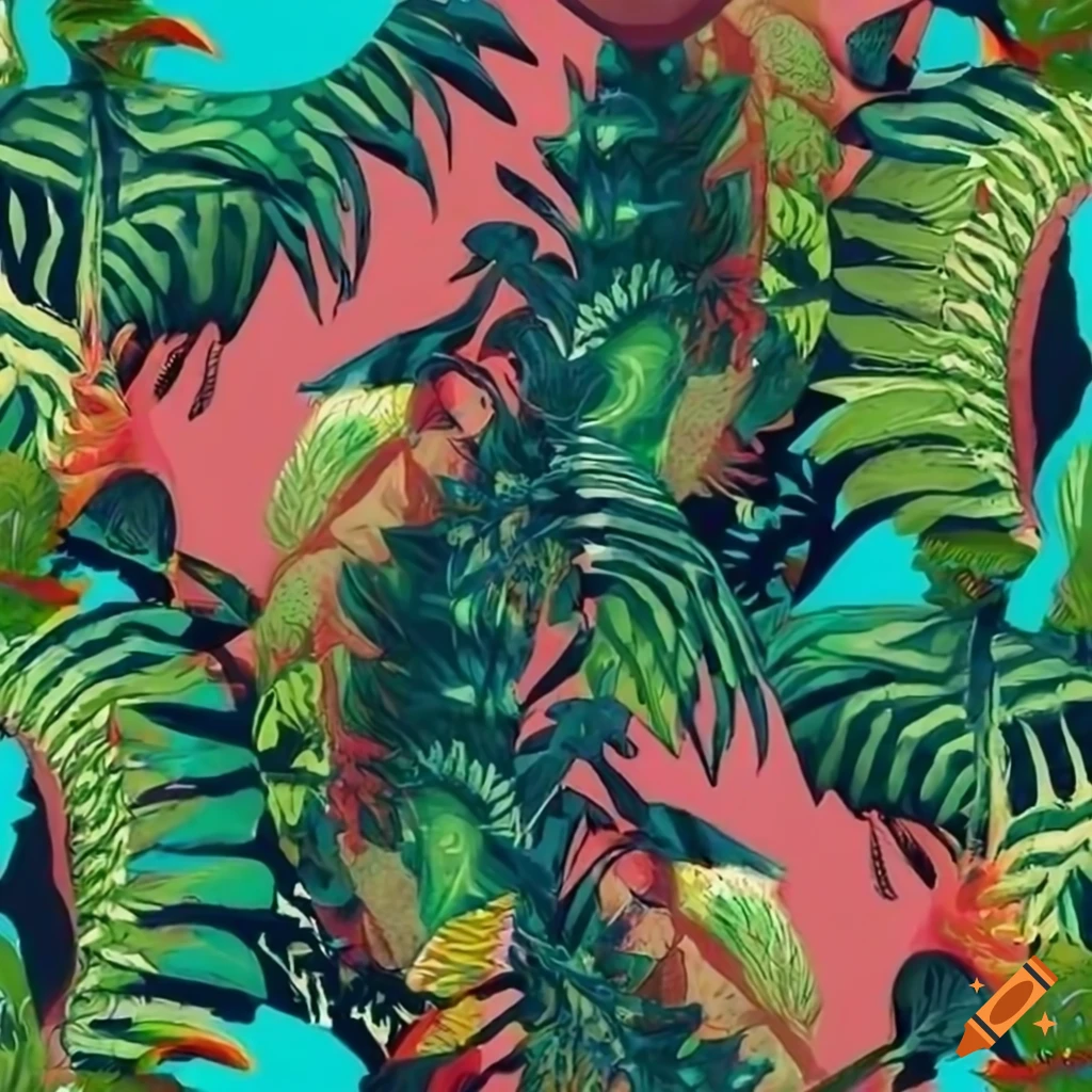 Jungle pattern on Craiyon