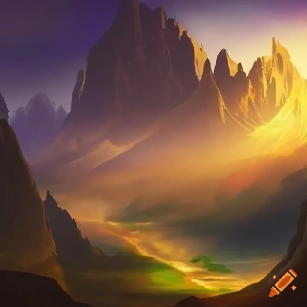 Scenic landscape view of the legendary land of legend