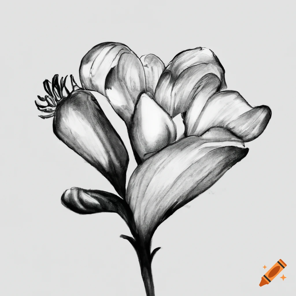 Freesia sketch on Craiyon