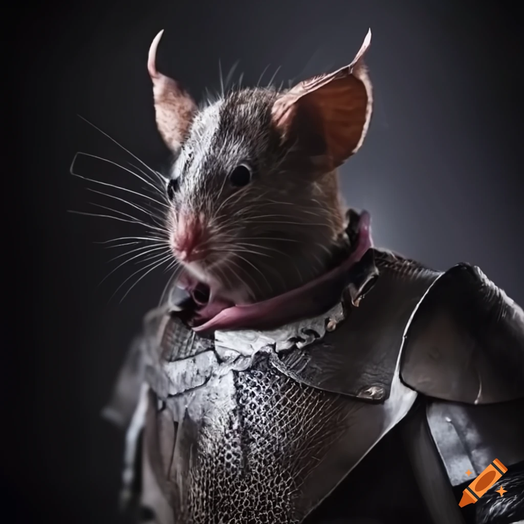 A rat knight on Craiyon