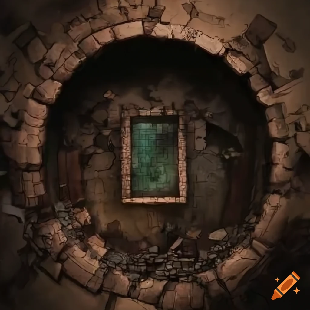 Ruins top down view on Craiyon