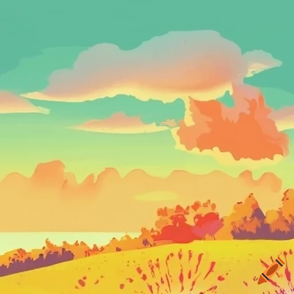 Summer rhyme landscape scene album cover artwork