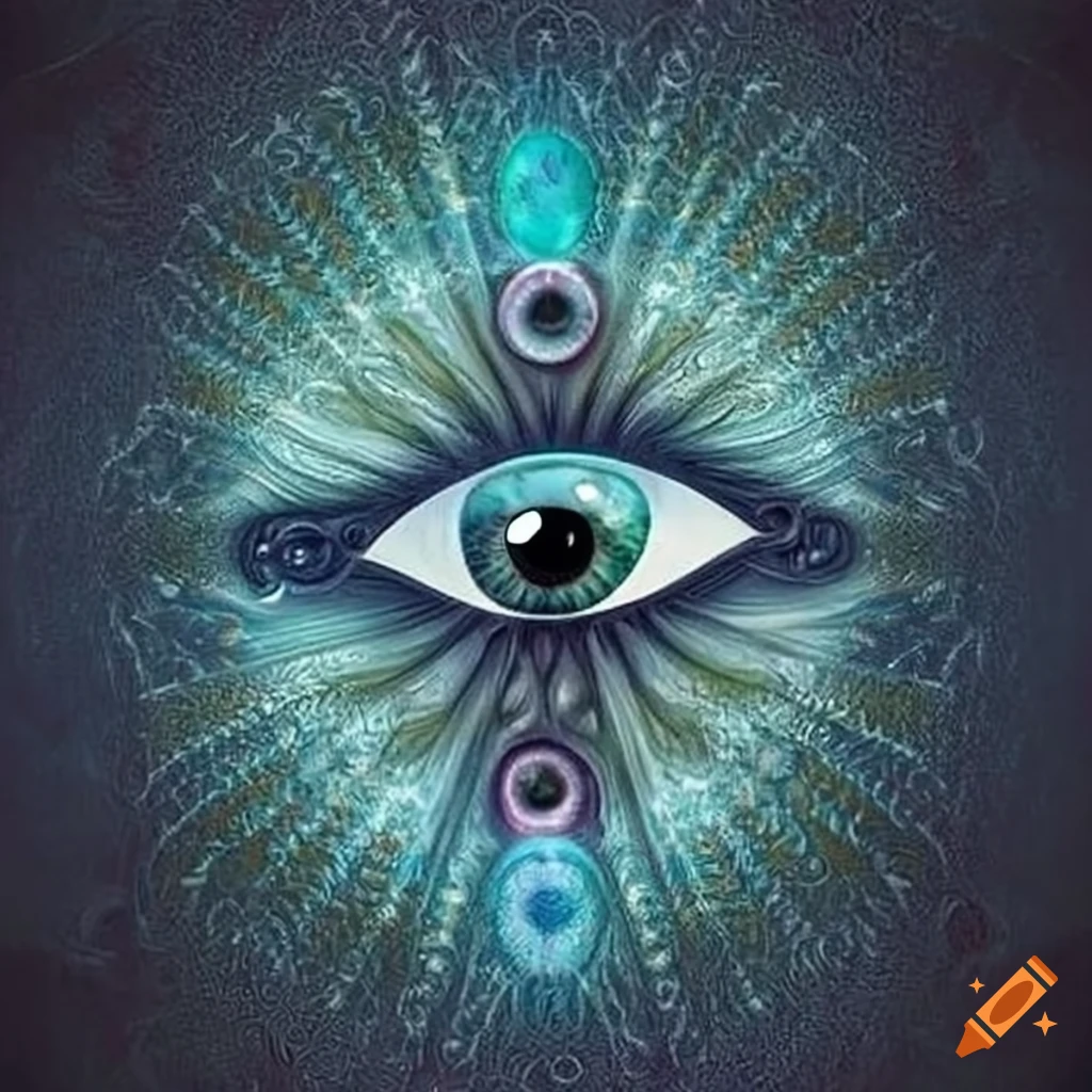 Mystical symbol of the all-seeing eye