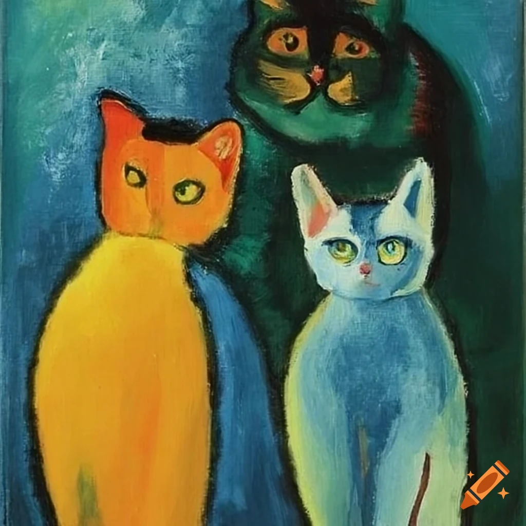 Two cats by august macke