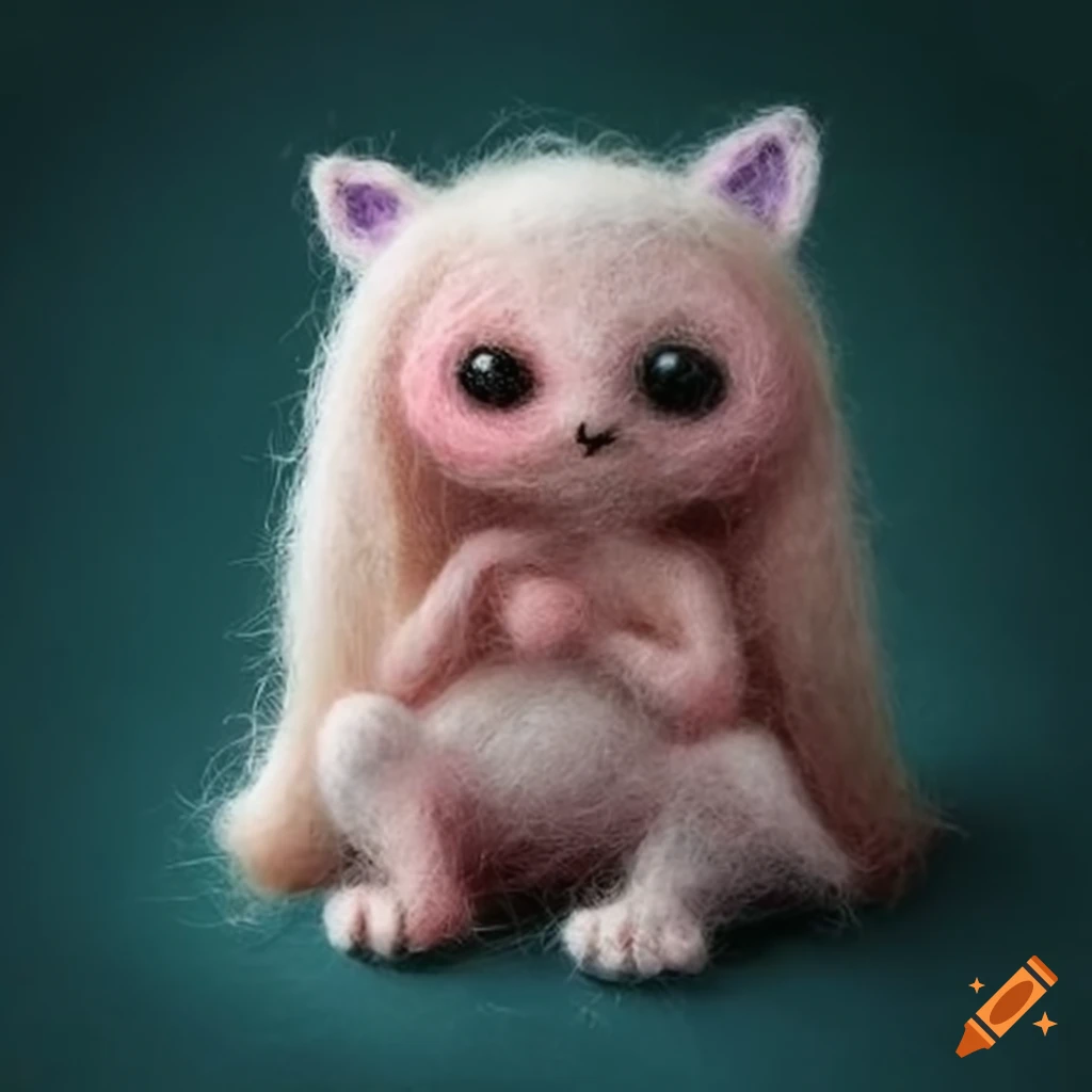 Crazy cute critters made of felted wool