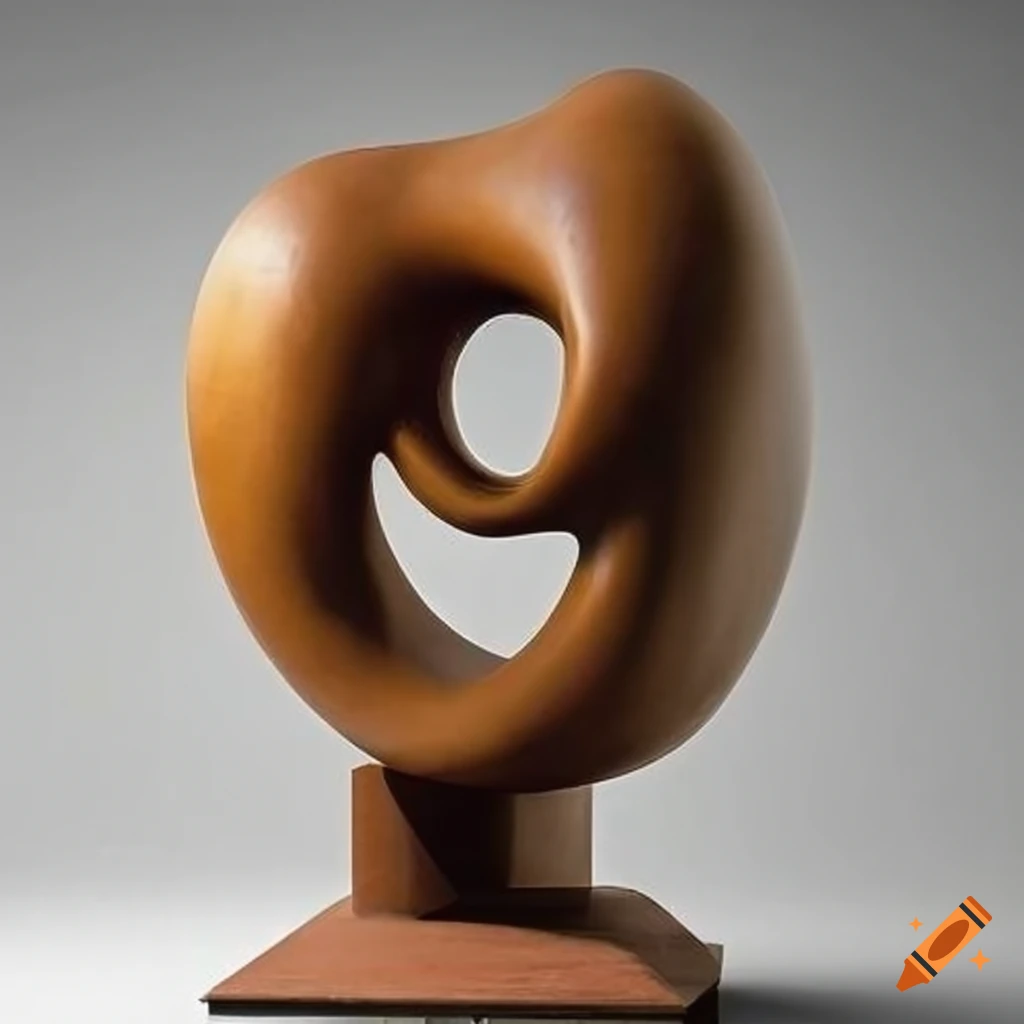 Curvy modernist artwork resembling natural shapes by henry moore ...