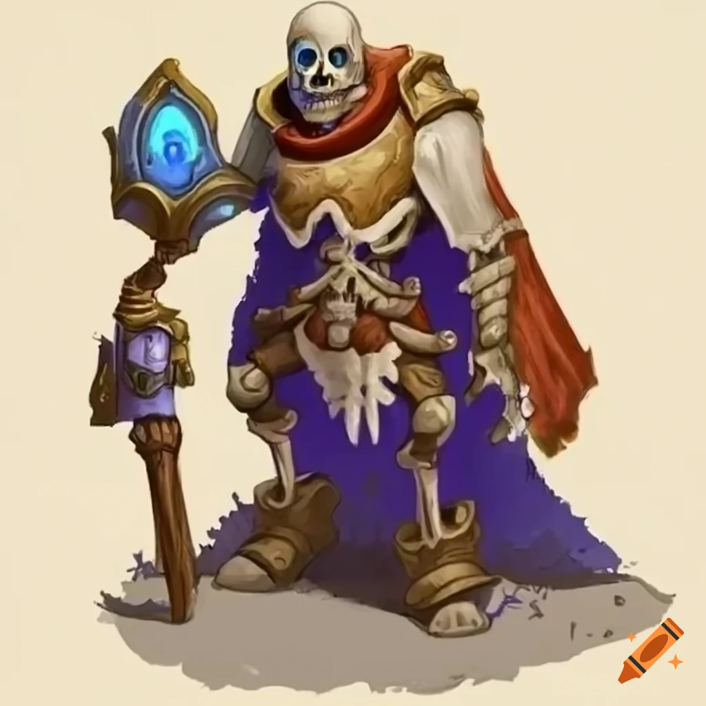 Skeleton, illustration, hearthstone