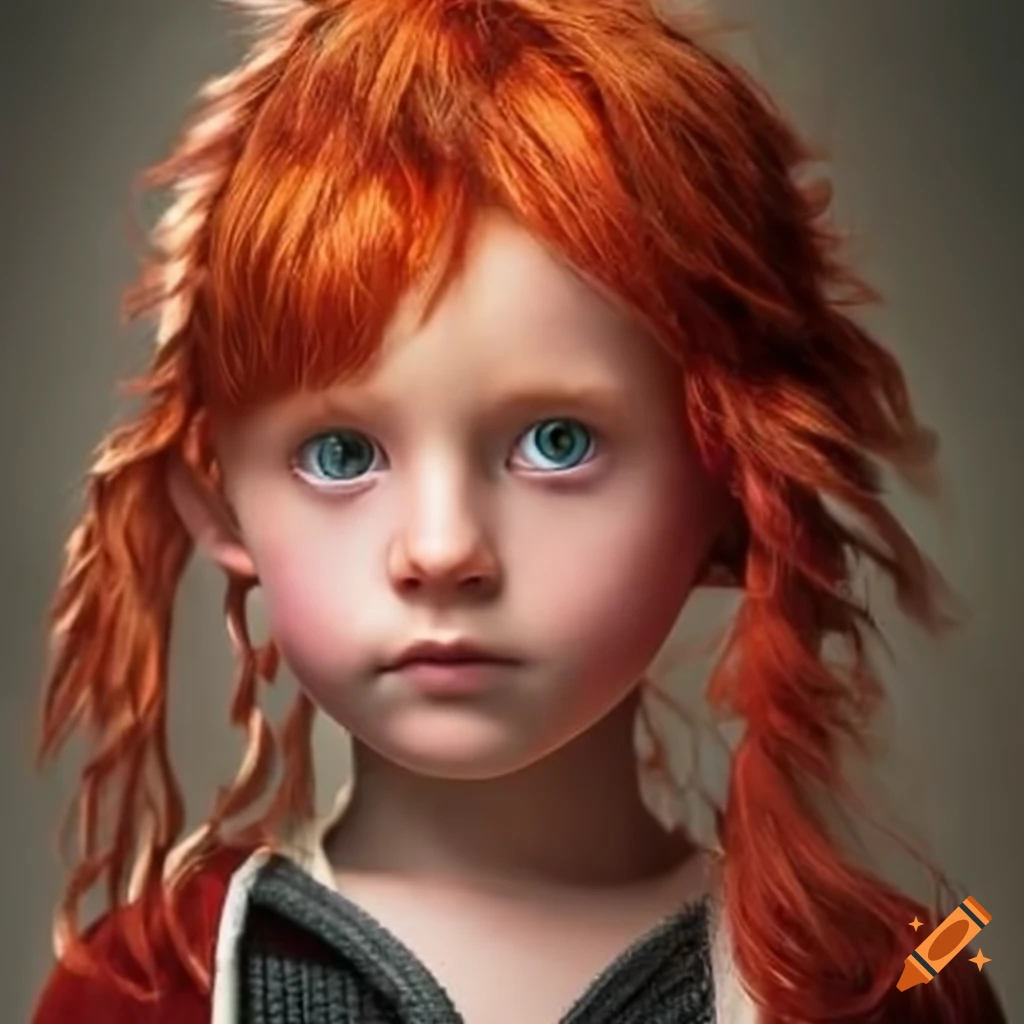 Kid with red hair, clothed as a pirate