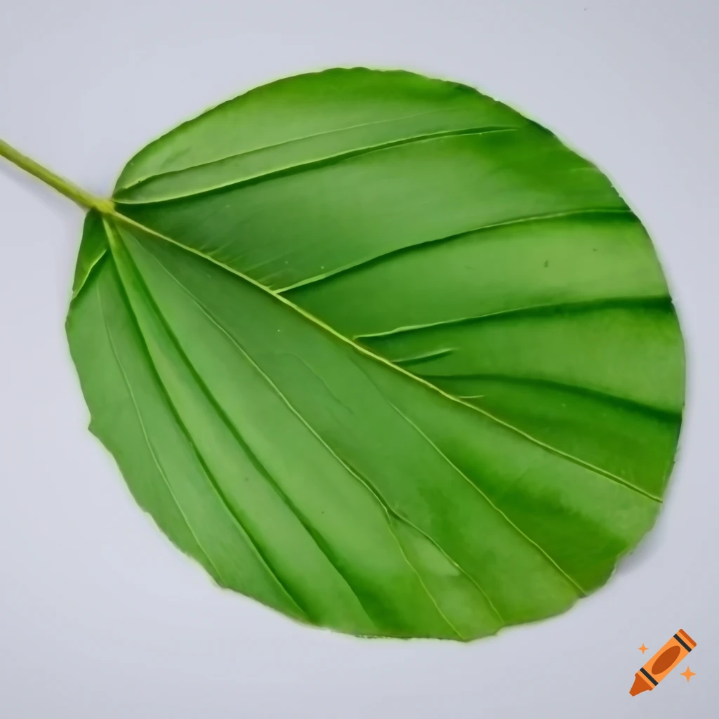 Shisham leaf flat on a white background on Craiyon