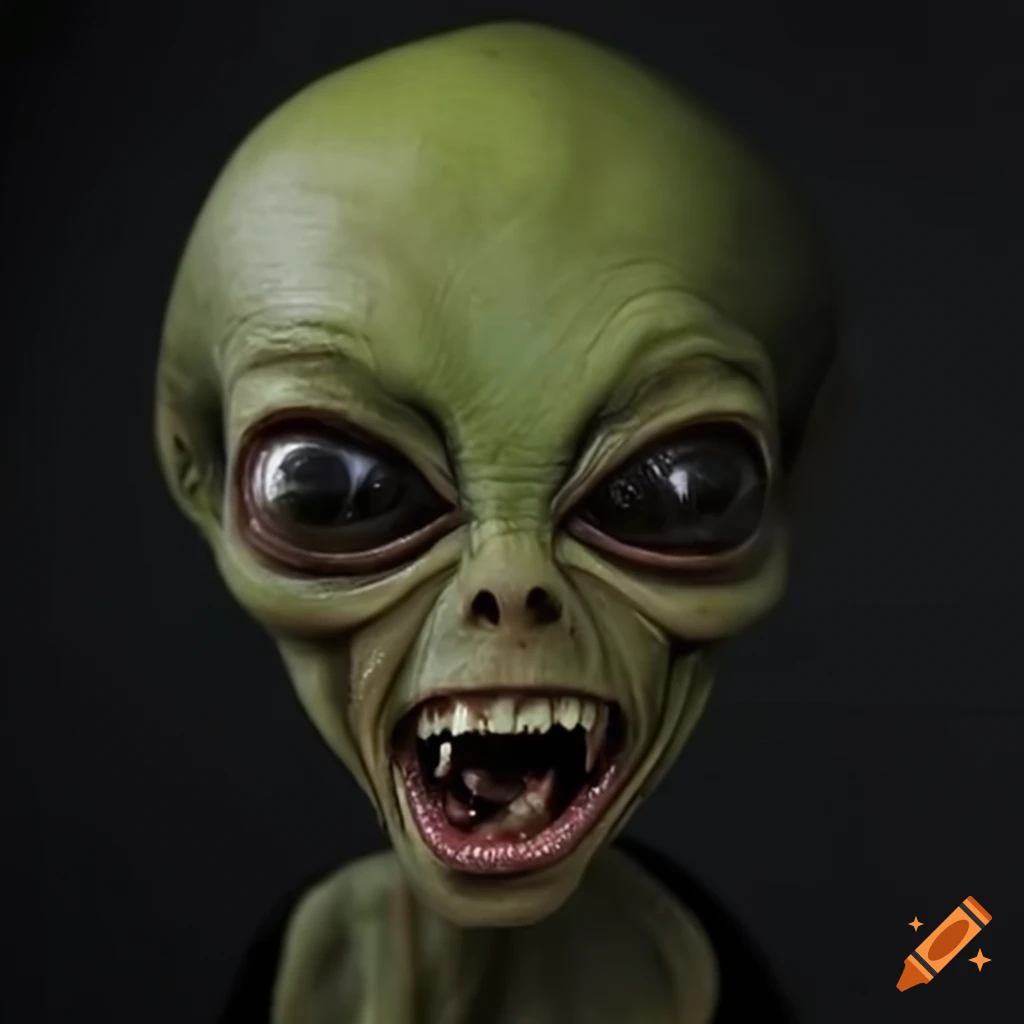 Alien laughing on Craiyon