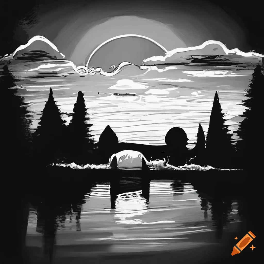 Summer rhyme landscape scene album cover artwork on Craiyon