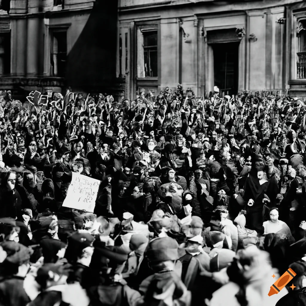 Black and white photo of 19th century woman politician protesting in a ...