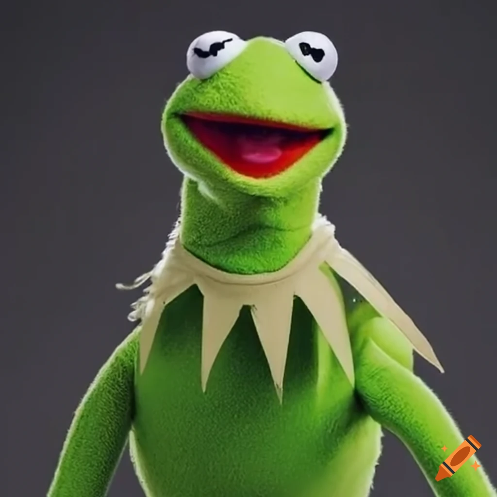 Kermit the frog in spacecraft on Craiyon