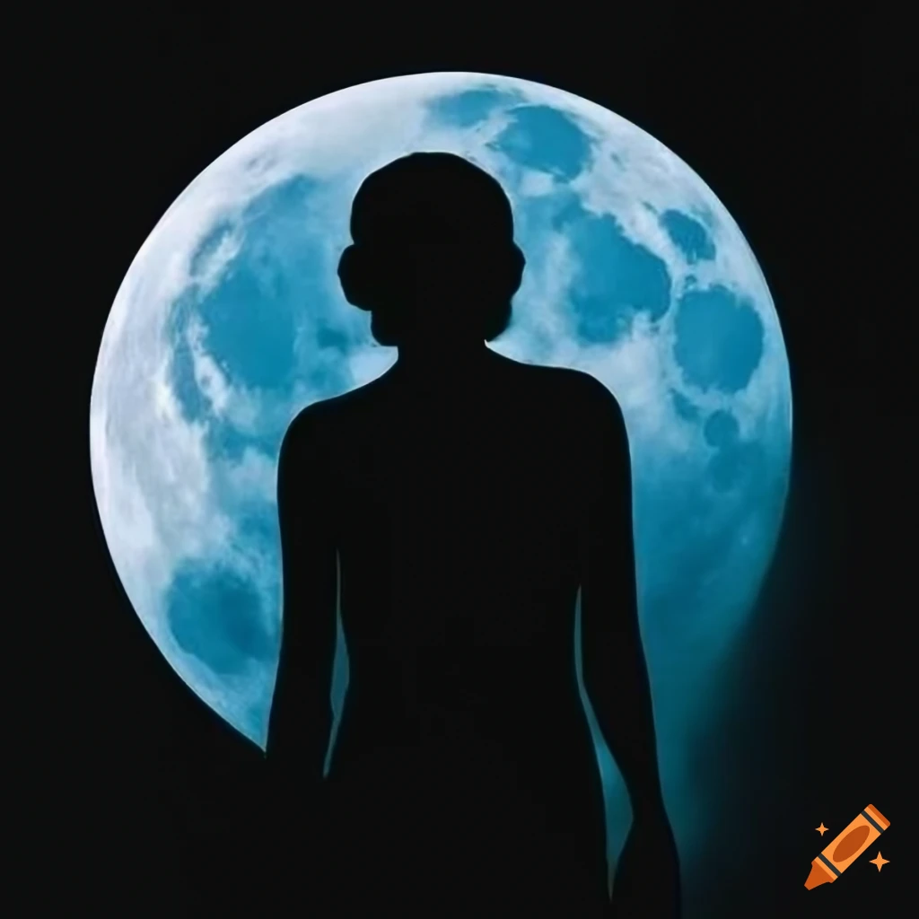 Album cover of person standing in front of the moon