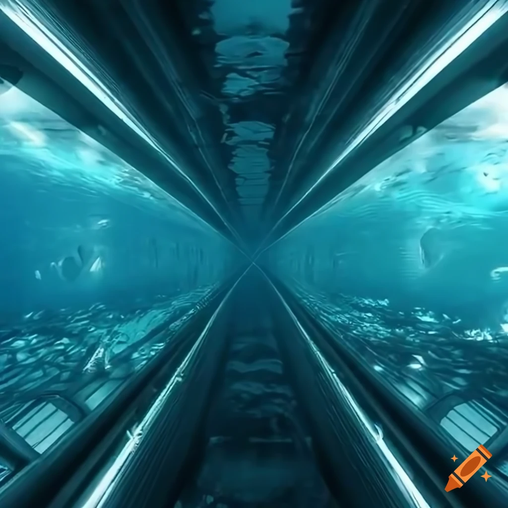 Futuristic scifi hallway, insanely detailed, with large windows looking ...