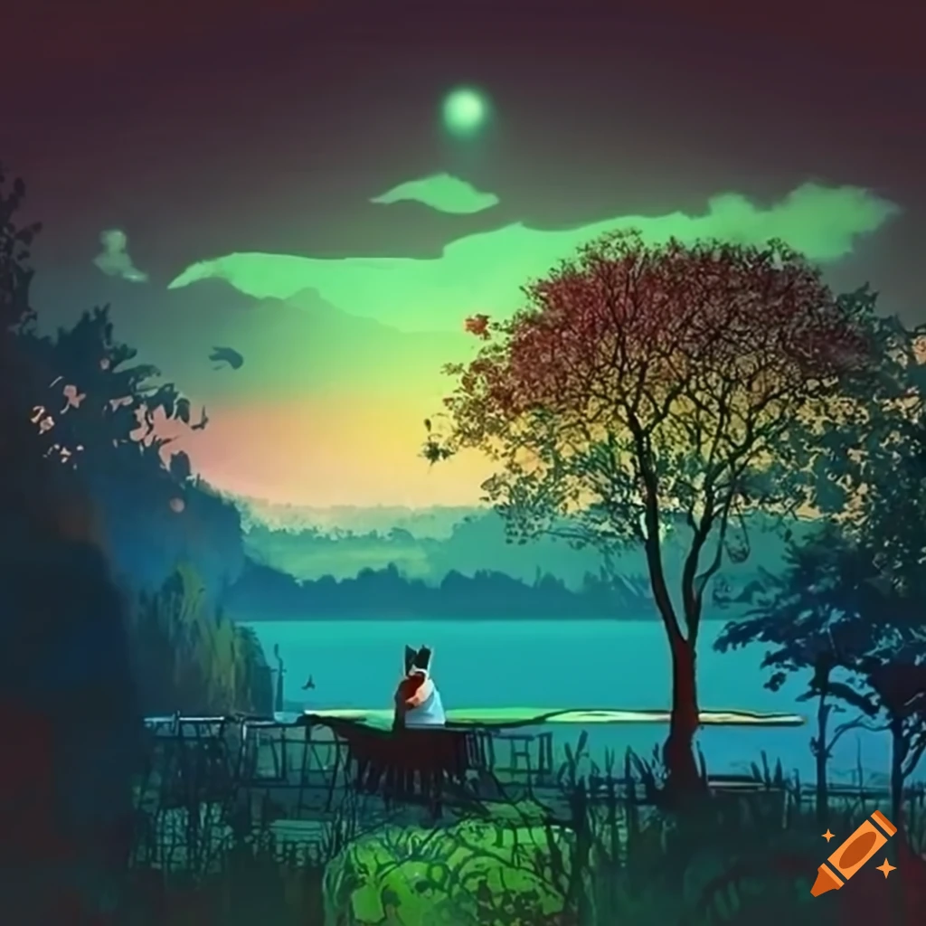 Summer rhyme landscape scene album cover artwork