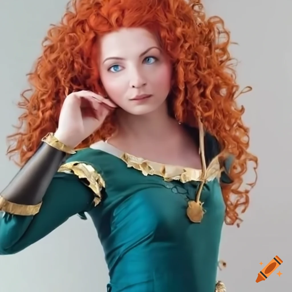 Woman cosplaying as merida on Craiyon