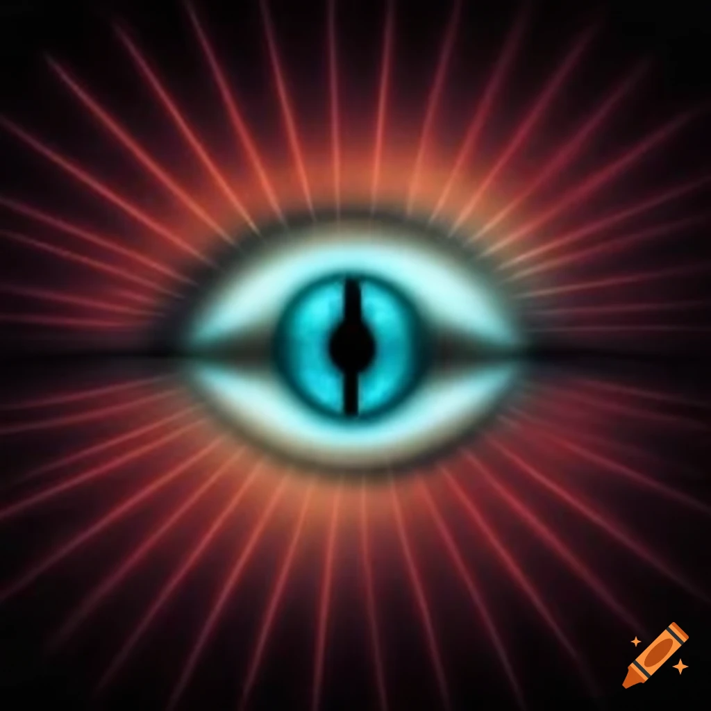 Mysterious all-seeing eye sun's rays on Craiyon