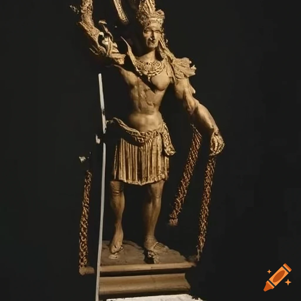 A statue of the warrior karna