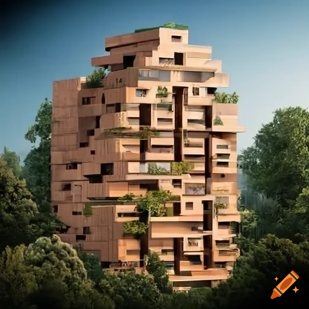 Nature oriented residential complex box on Craiyon