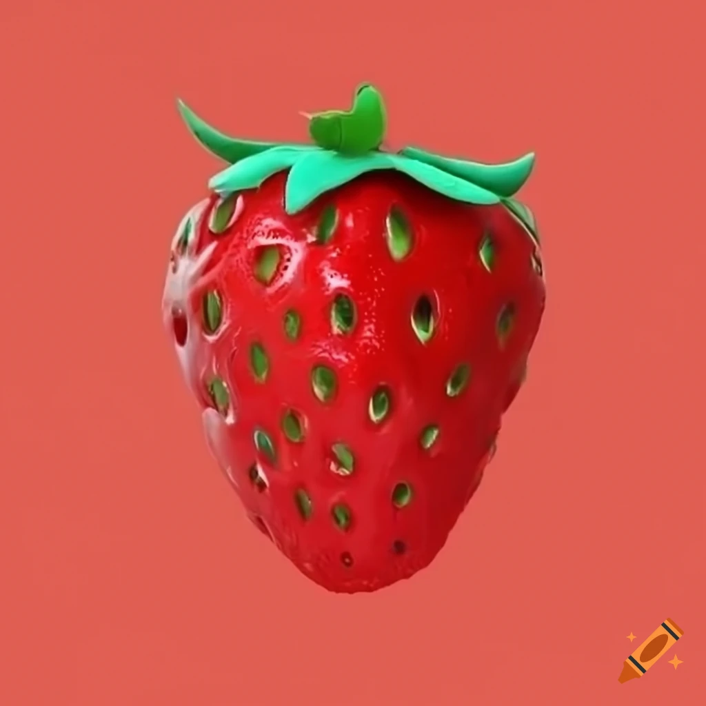 Strawberry render simple on Craiyon