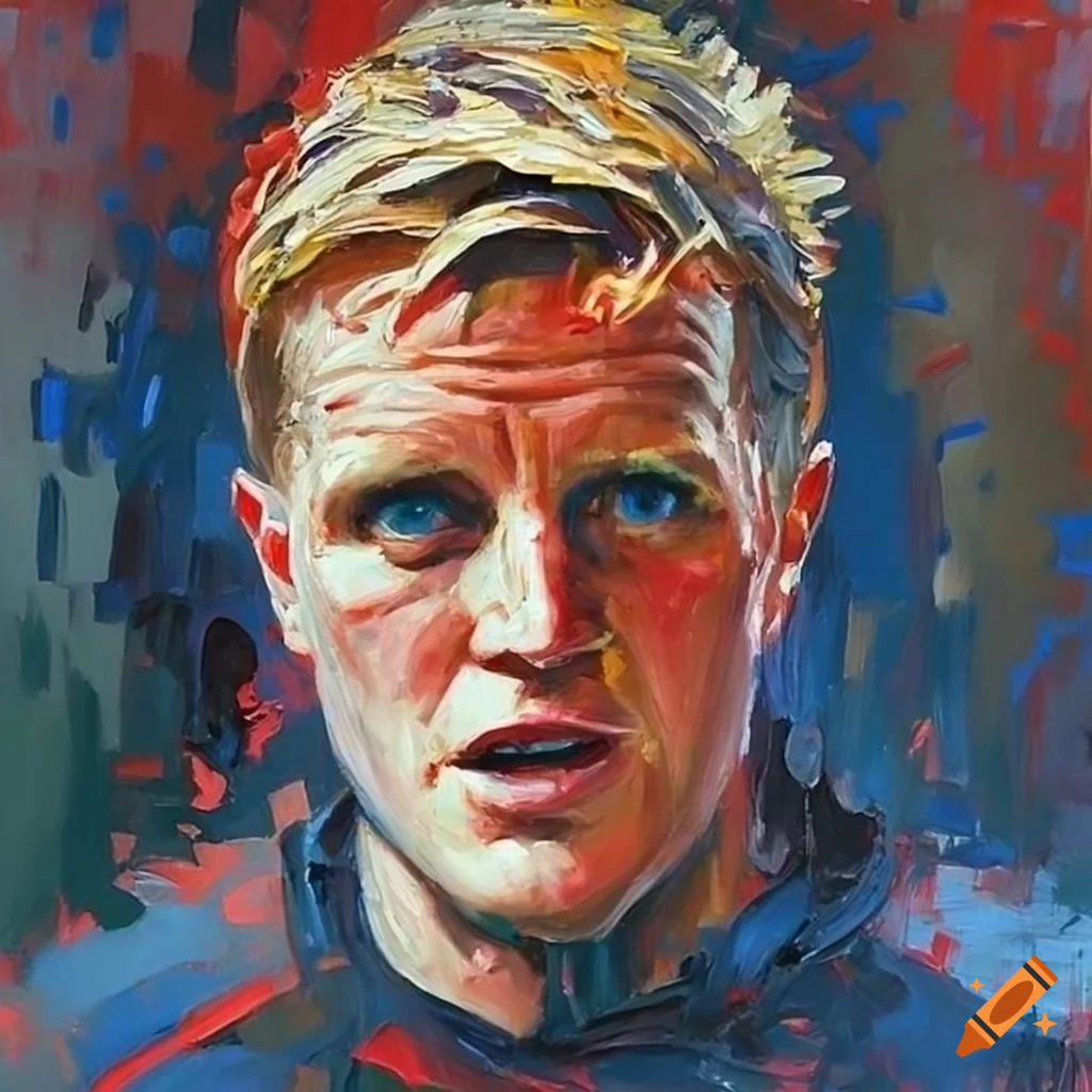 Impressionist painting of eddie howe