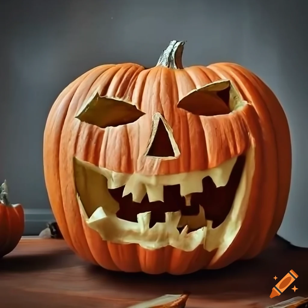 Realistic halloween pumpkins