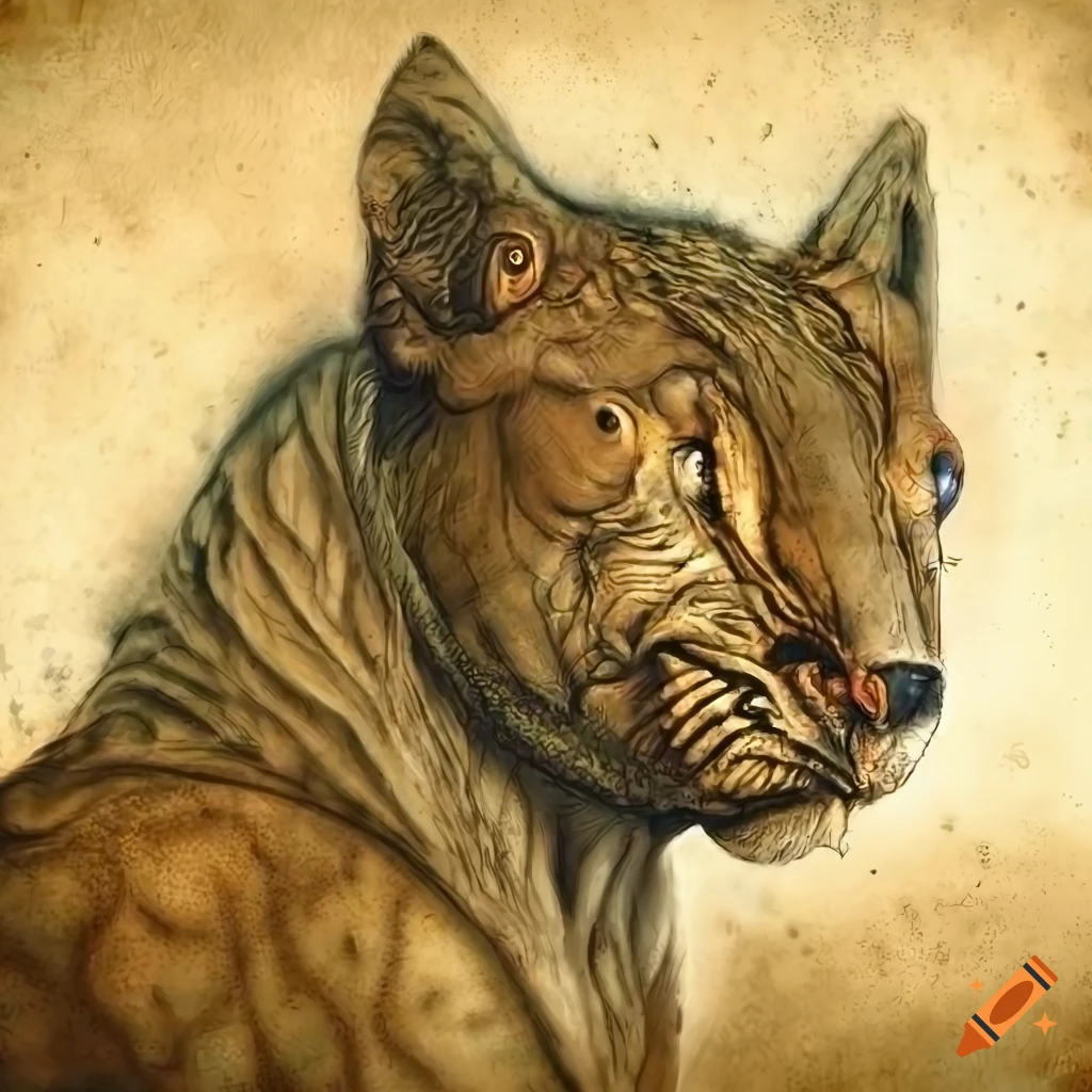 Islamic Calligraphy Art Tiger