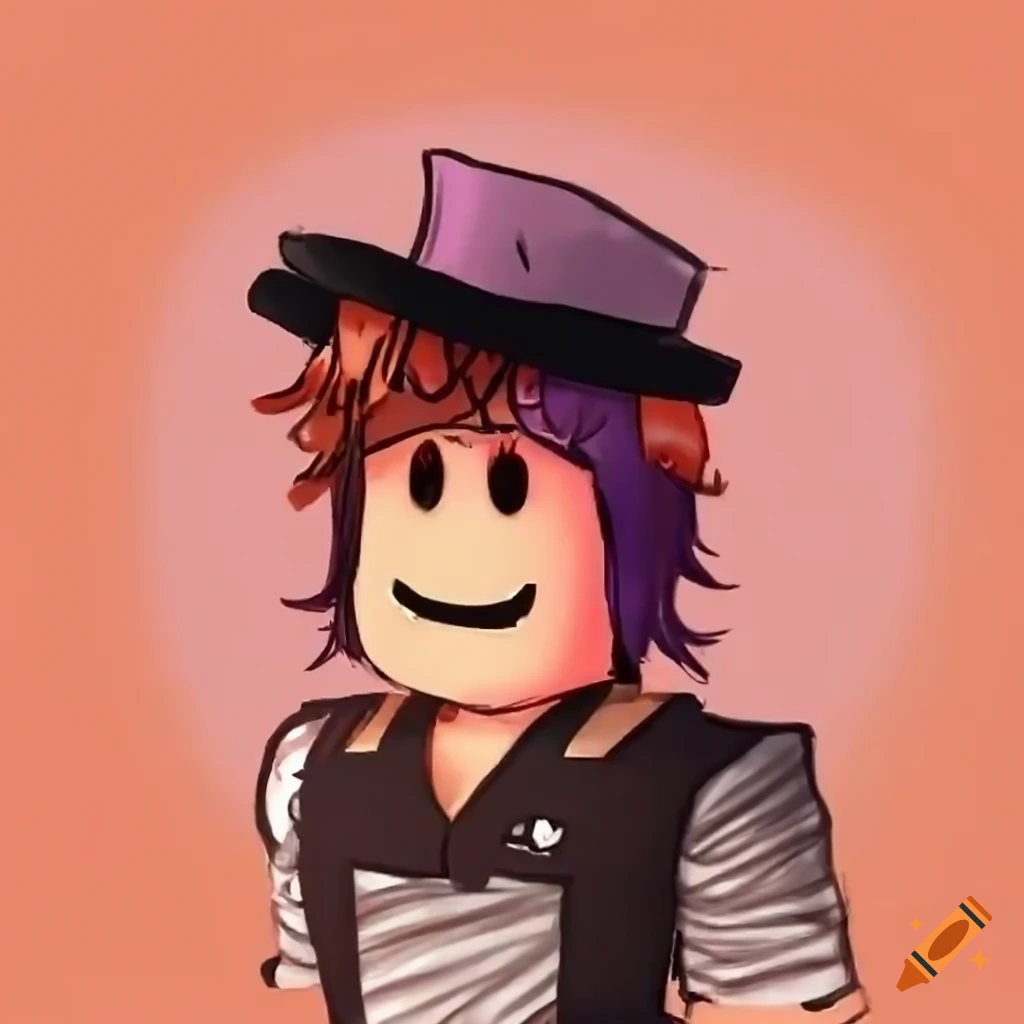 Roblox type character but 2d amd to smile