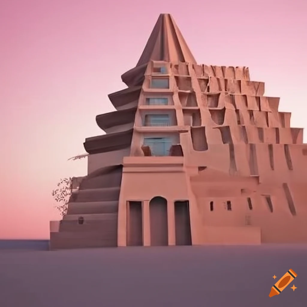 Modern ziggurat in iran on Craiyon