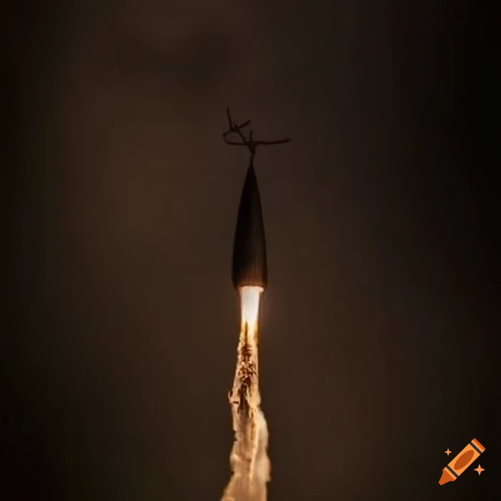 Old dilapidated broken rockets on Craiyon