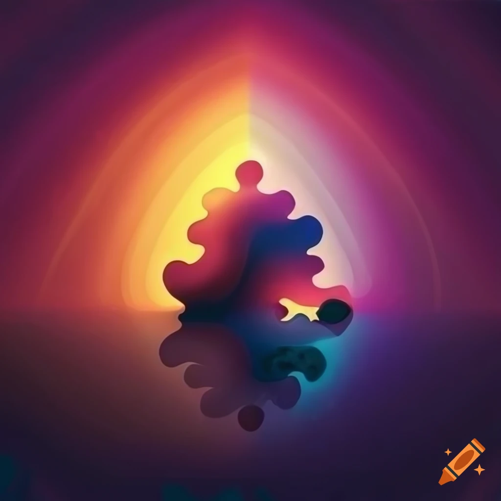 Love loss ethereal grief hopeful healing puzzle shapes abstract on Craiyon