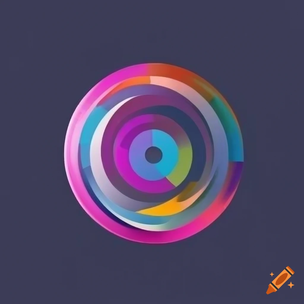 Abstract geometric circle logo for web browser
