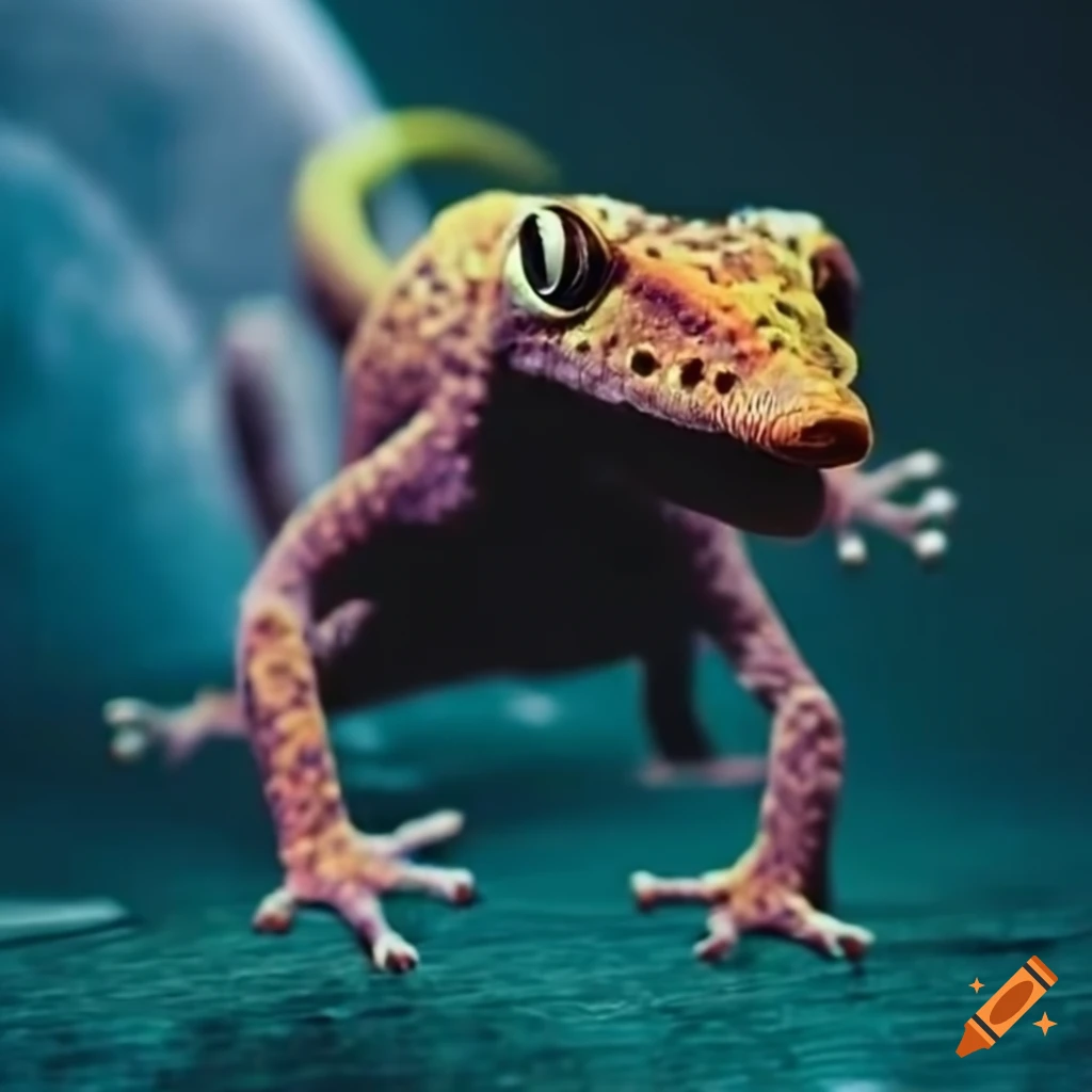 Space gecko on Craiyon